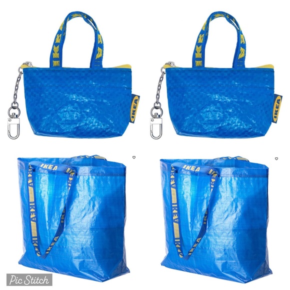 IKEA | Bags | Ikea X2 Frakta Extra Large Blue Shopping Tote Bags 2 ...